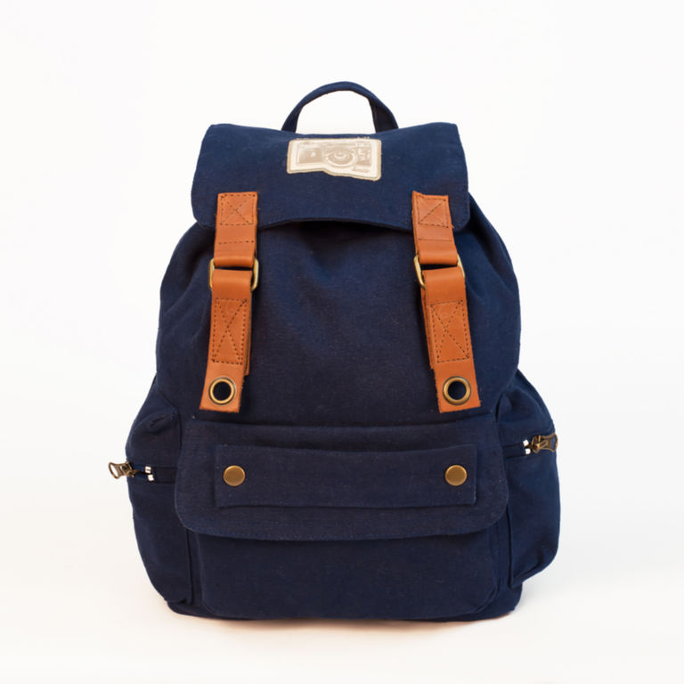 Sac à dos enfant bleu marine "Petit reporter"